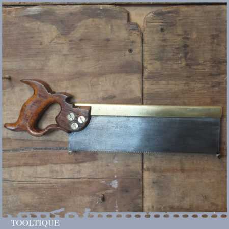 Vintage W Tyzack & Turner Nonpareil 10” Brass Back Tenon Saw 13 TPI ...